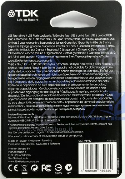 Tdk usb2.0 flash drive tf10 8gb | Acquista su MondoSpesa.it